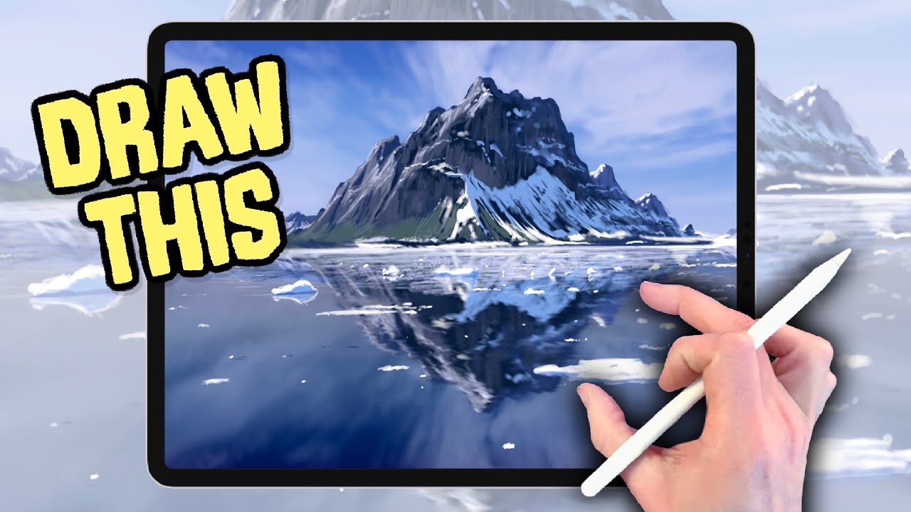 Ipad Painting Tutorial Mountain Lakes Landscape Art In Procreate