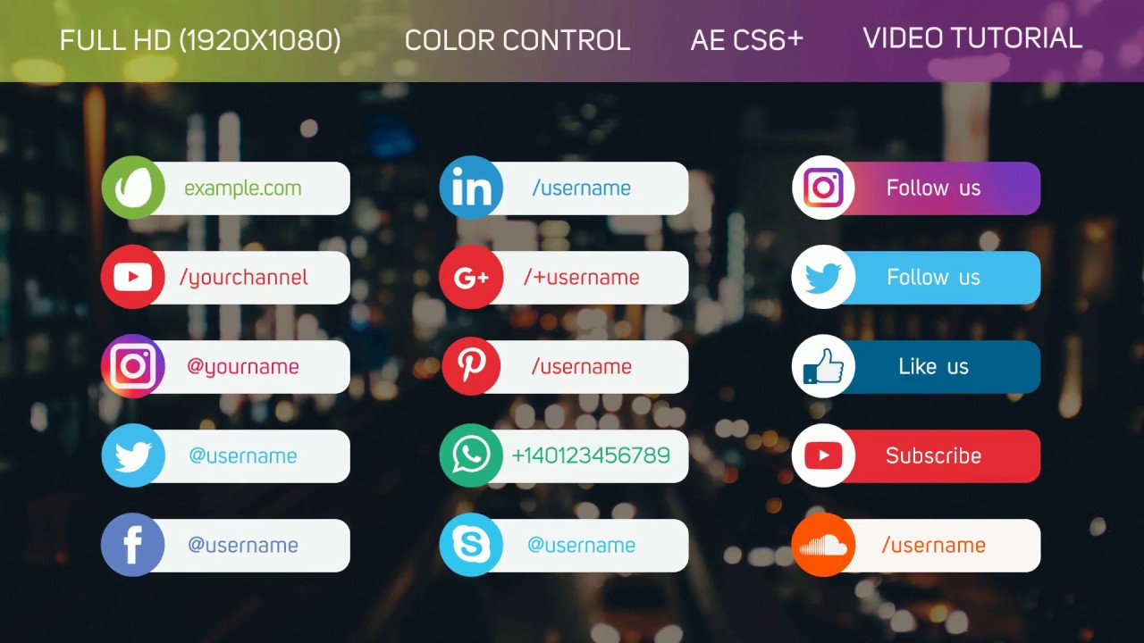 Social Media After Effects Template Free