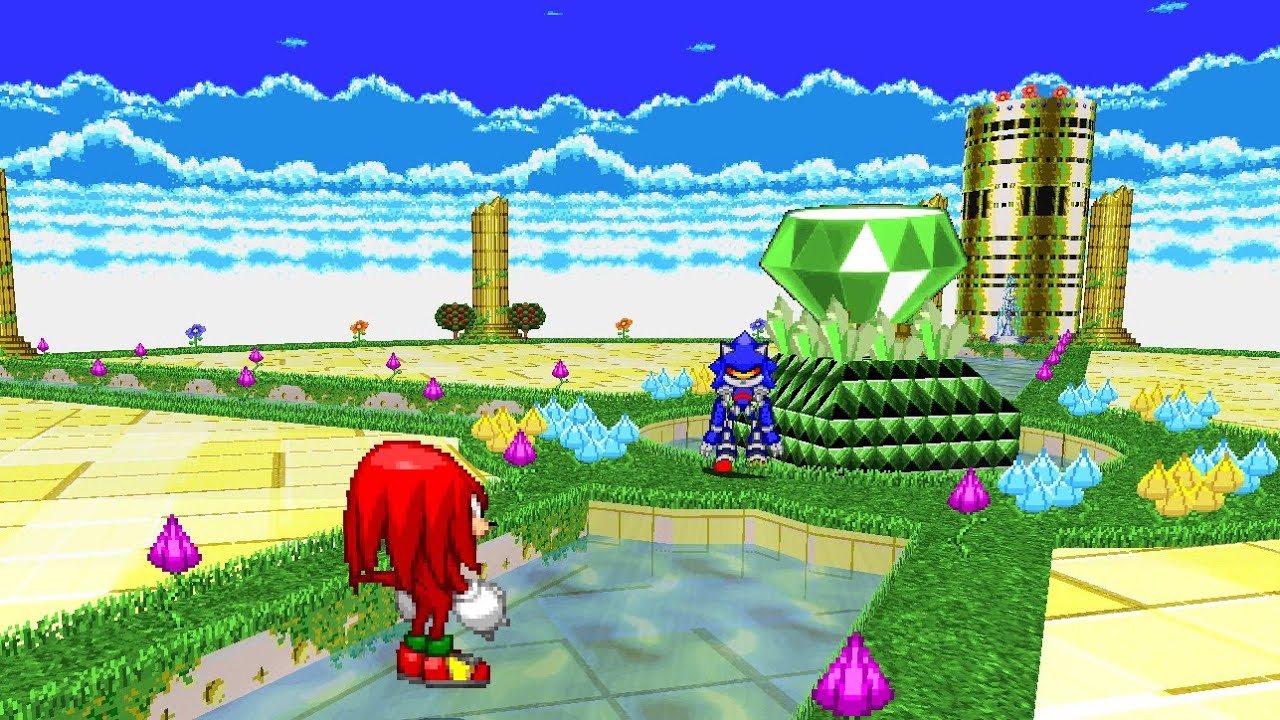 Sonic Robo Blast 2 Sky Sanctuary Zone Vs Mecha Sonic Youtube