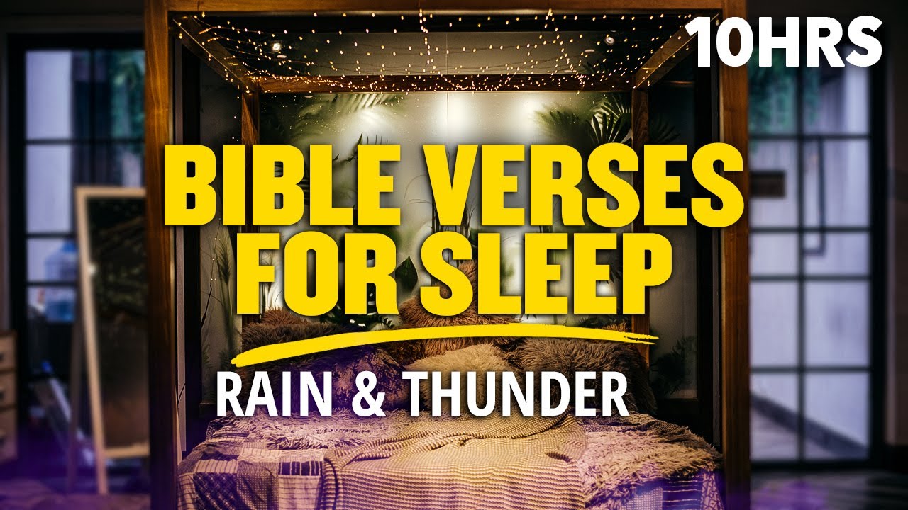 Bible Verses For Sleep Read Quietly Over Heavy Rain Kjv Black