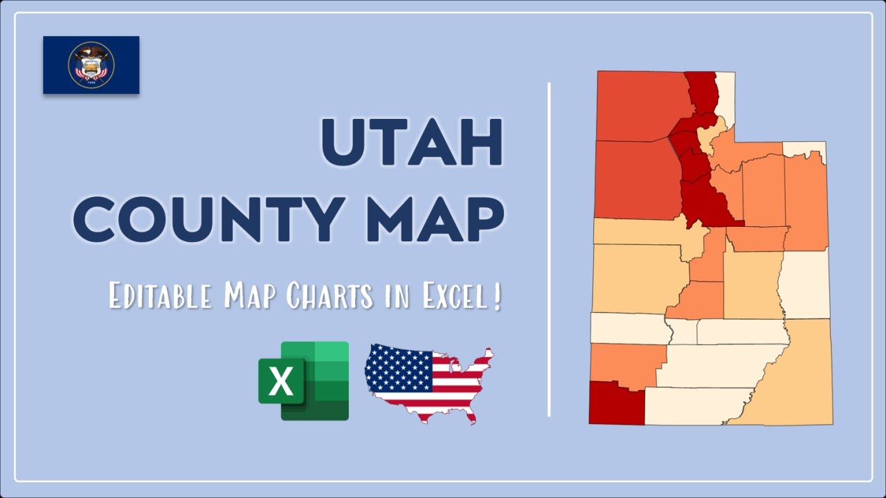 Utah County Map In Excel Counties List And Population Map Youtube