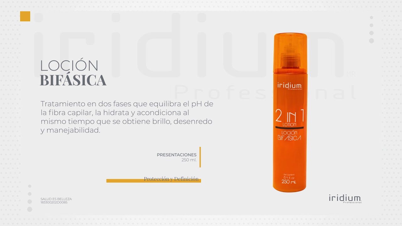 Iridium Professional Loción Bifásica Youtube