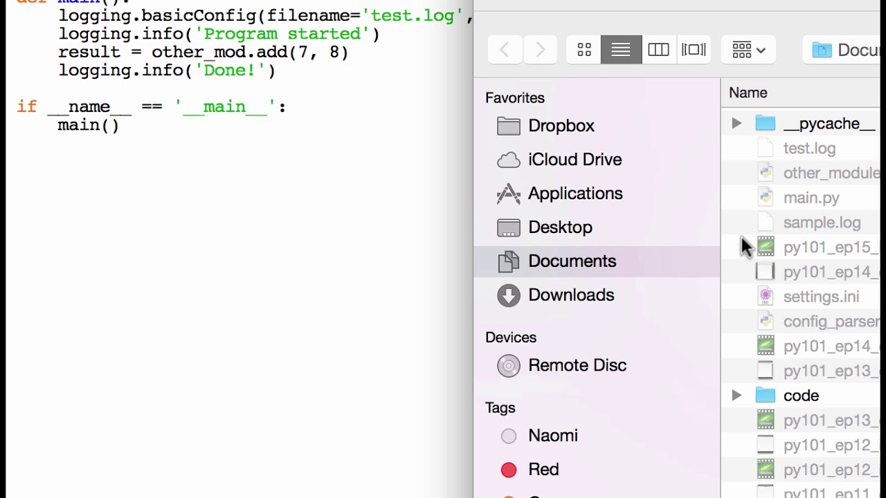 Python 101 Episode 15 The Logging Module Youtube