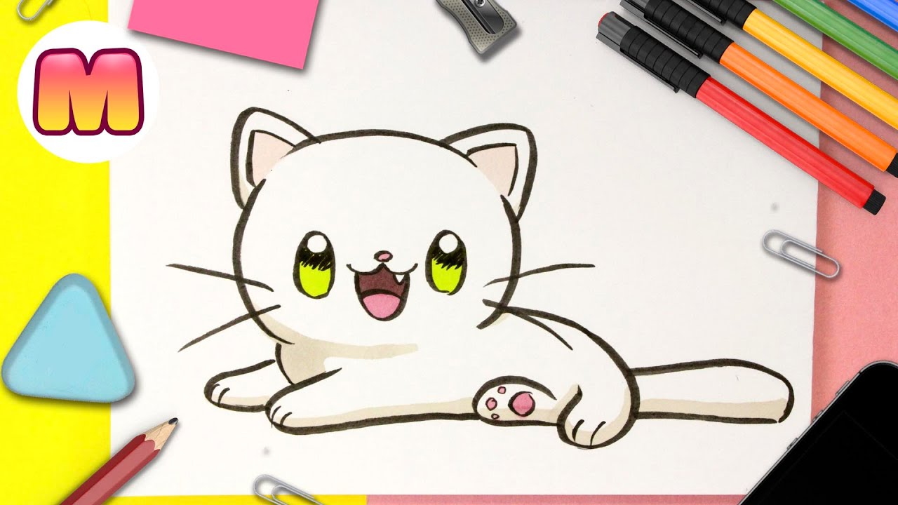 Como Dibujar Un Gato Kawaii рџ Facil Paso A Paso рџ Como Dibujar Un