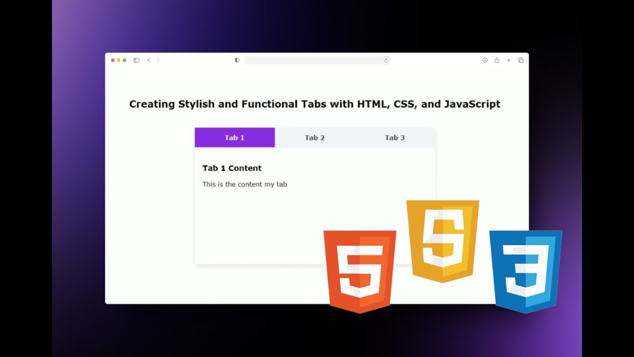 Creating Tabs For Beginners Using Html Css And Javascript Full