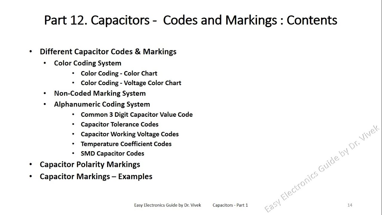 Common Capacitor Code Chart Atworkvol