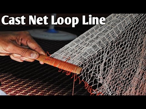 How To Make Cast Net Loop Line Making Cast Nets Part 2 Youtube
