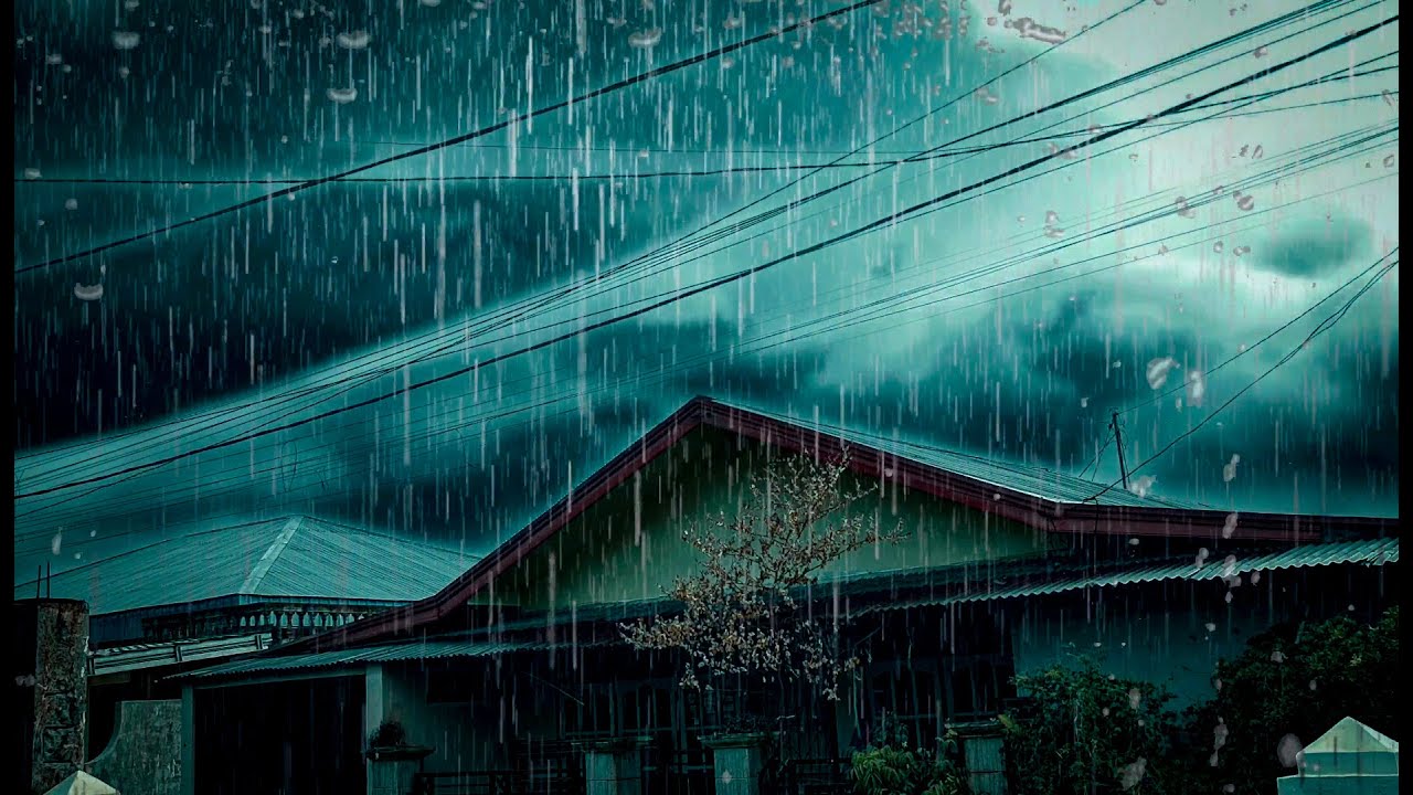 All You Need To Fall Asleep Fast Torrential Rain On Tin Roof