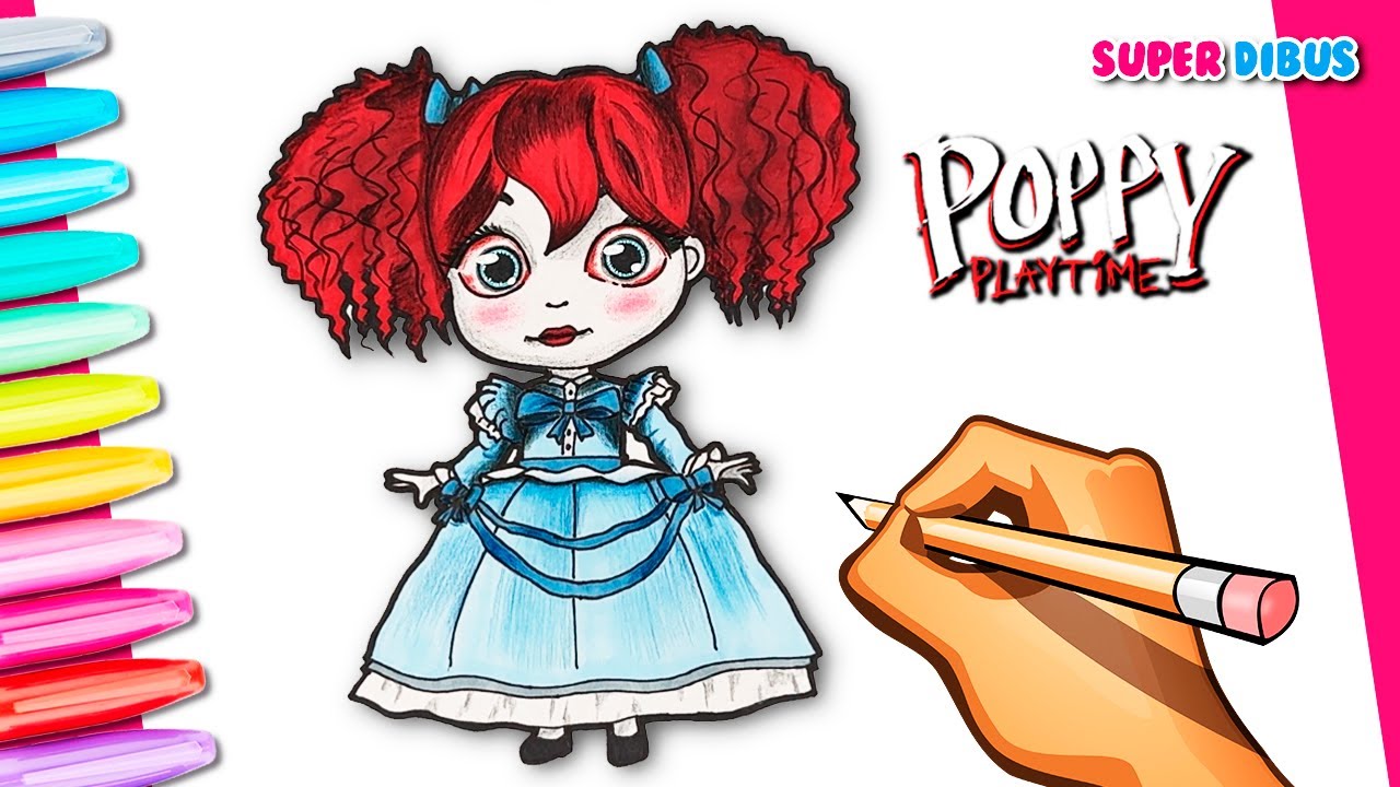 Como Dibujar A La Muñeca Poppy De Poppy Playtime Youtube