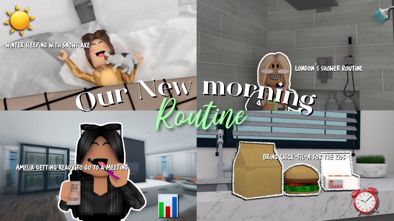 Our New Morning Routine Very Crazy Bloxburg Roblox Family Roleplay W