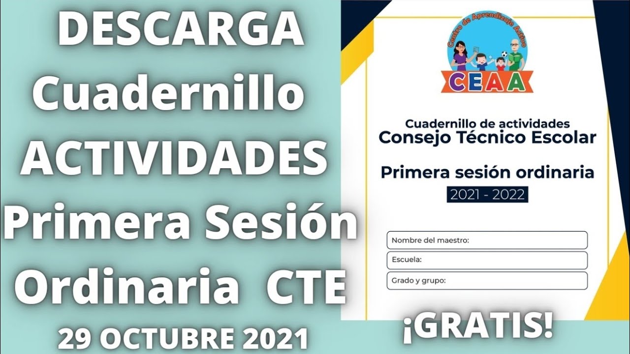 Ceaa Descarga Cuadernillo Gratis Actividades Primera Sesión Ordinaria