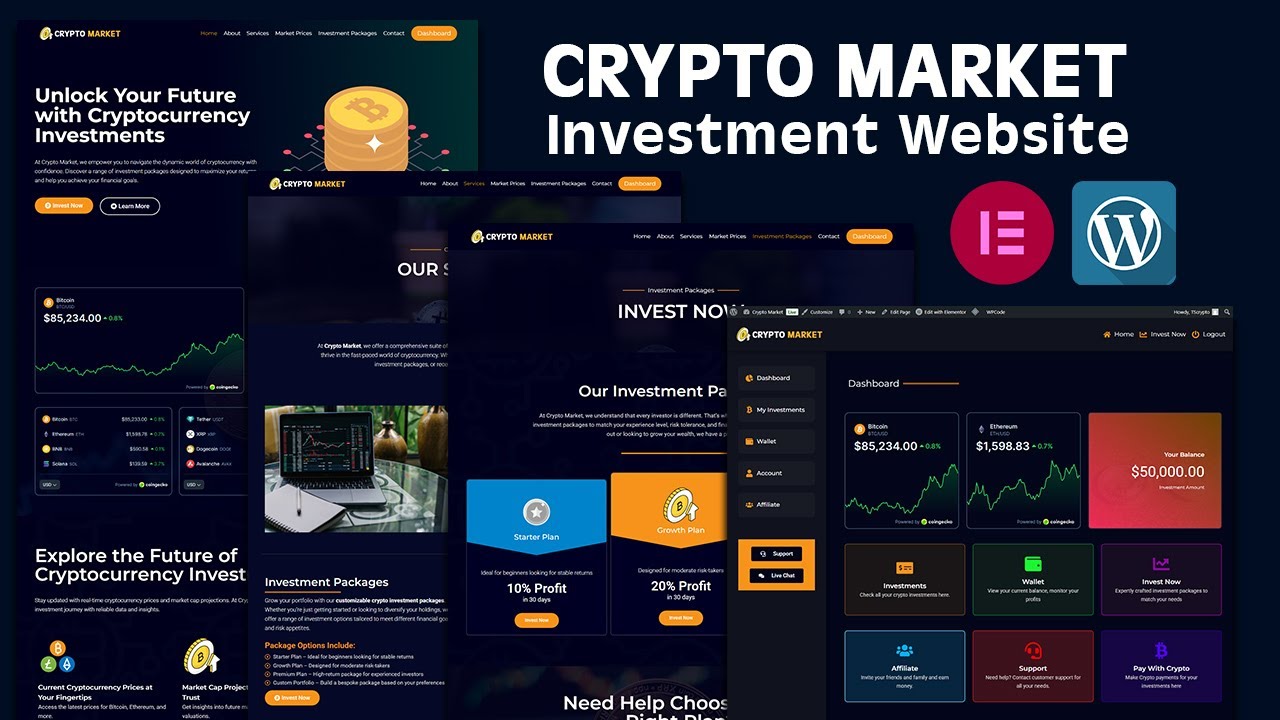 How To Create A Crypto Investment Website Using Wordpress Youtube