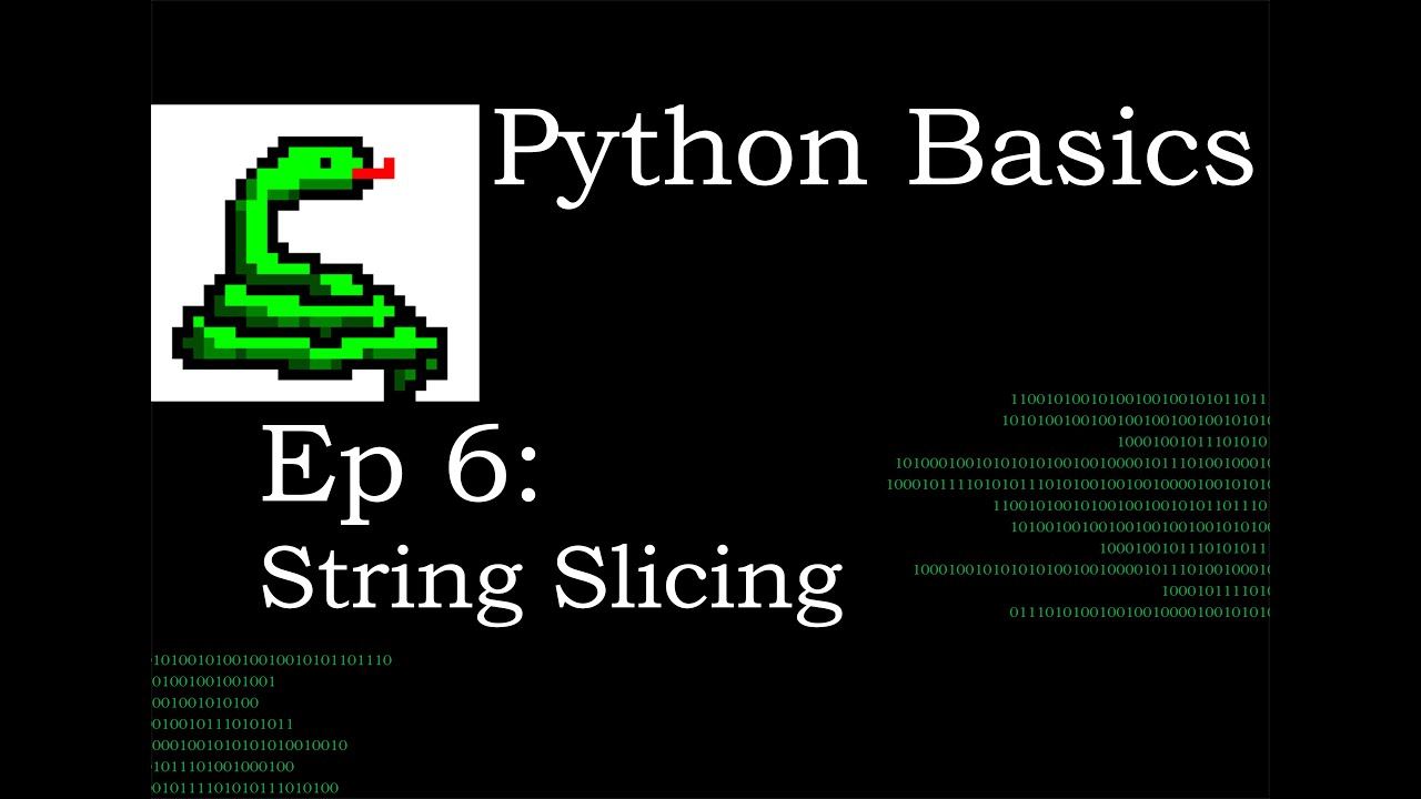 Python Basics Slicing Strings Youtube