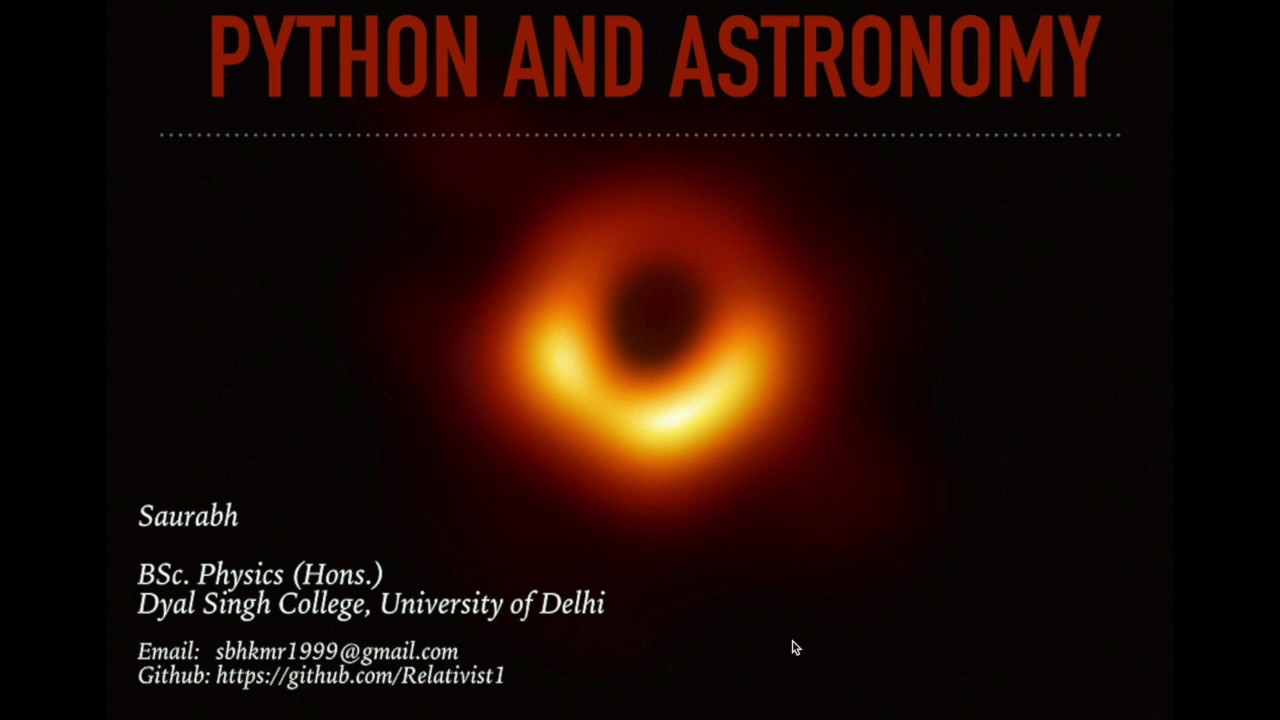 Python And Astronomy Youtube