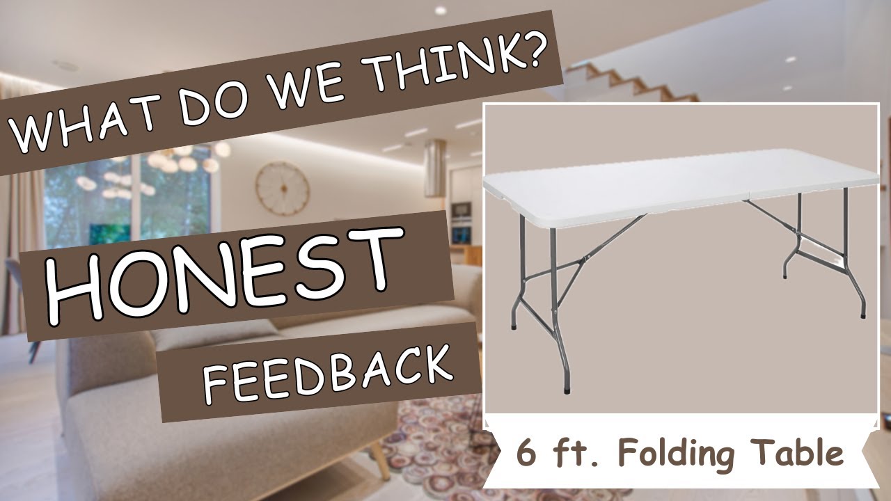 6 Ft Folding Table Product Review Youtube