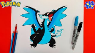 Pokemon Drawing How To Draw Mega Charizard X Vs Mega Charizard Y
