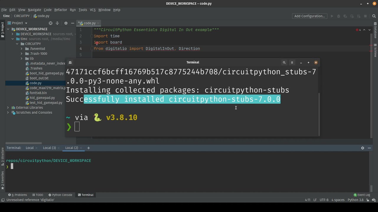 Using Circuitpython Stubs With Pycharm Youtube
