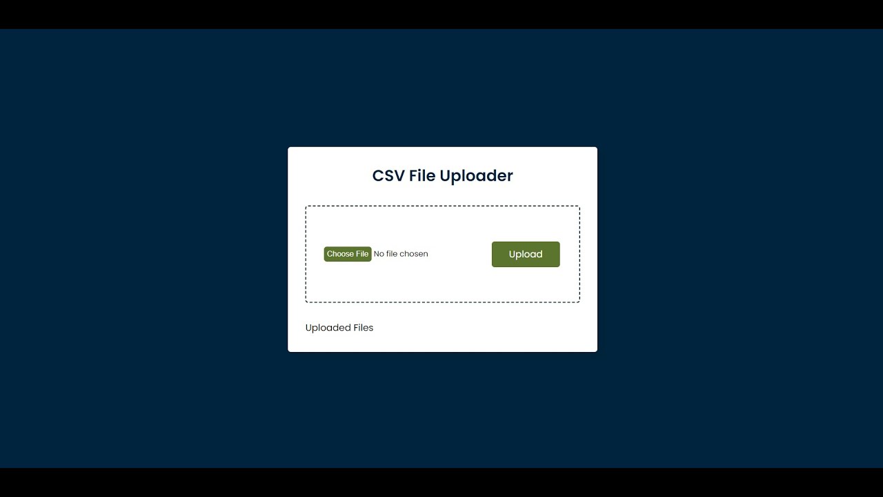 Csv File Uploader App Using Nodejs Youtube