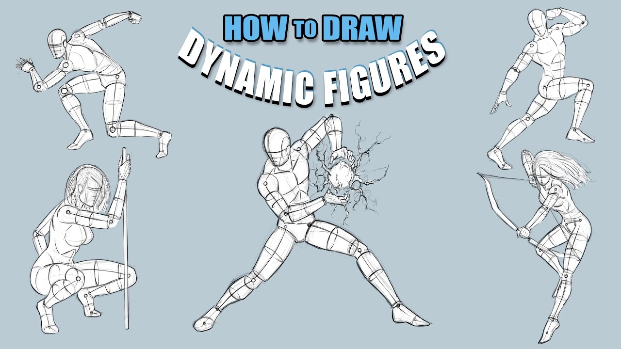 How To Draw Dynamic Figures Tutorial Narrated Youtube