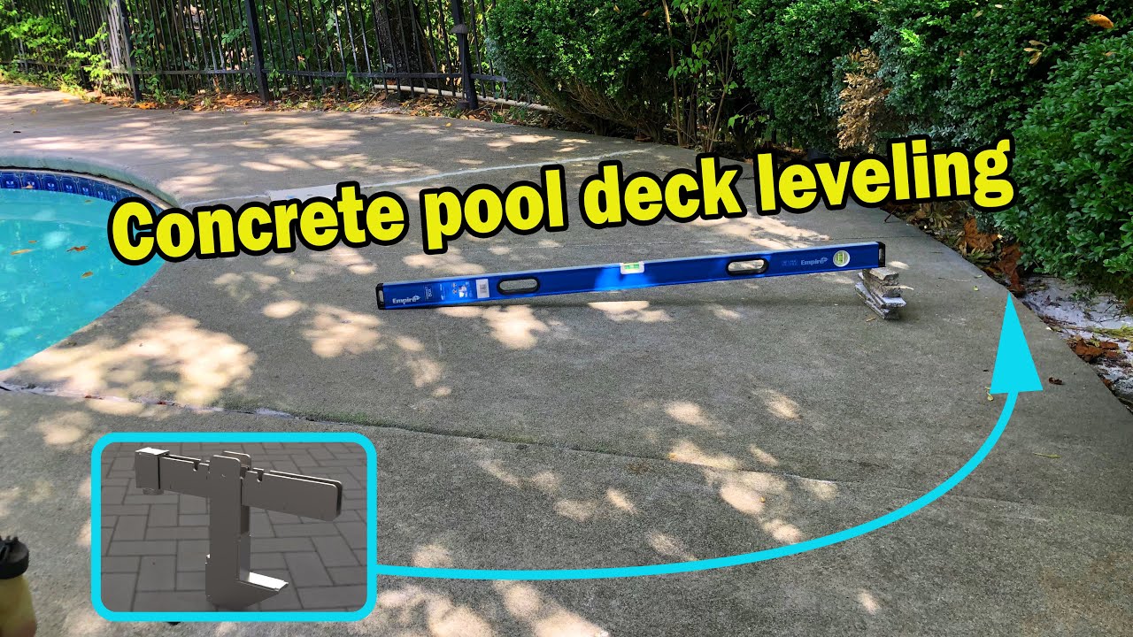 How To Lift A Sunken Concrete Pool Deck Slab With A Diy Tool I Can