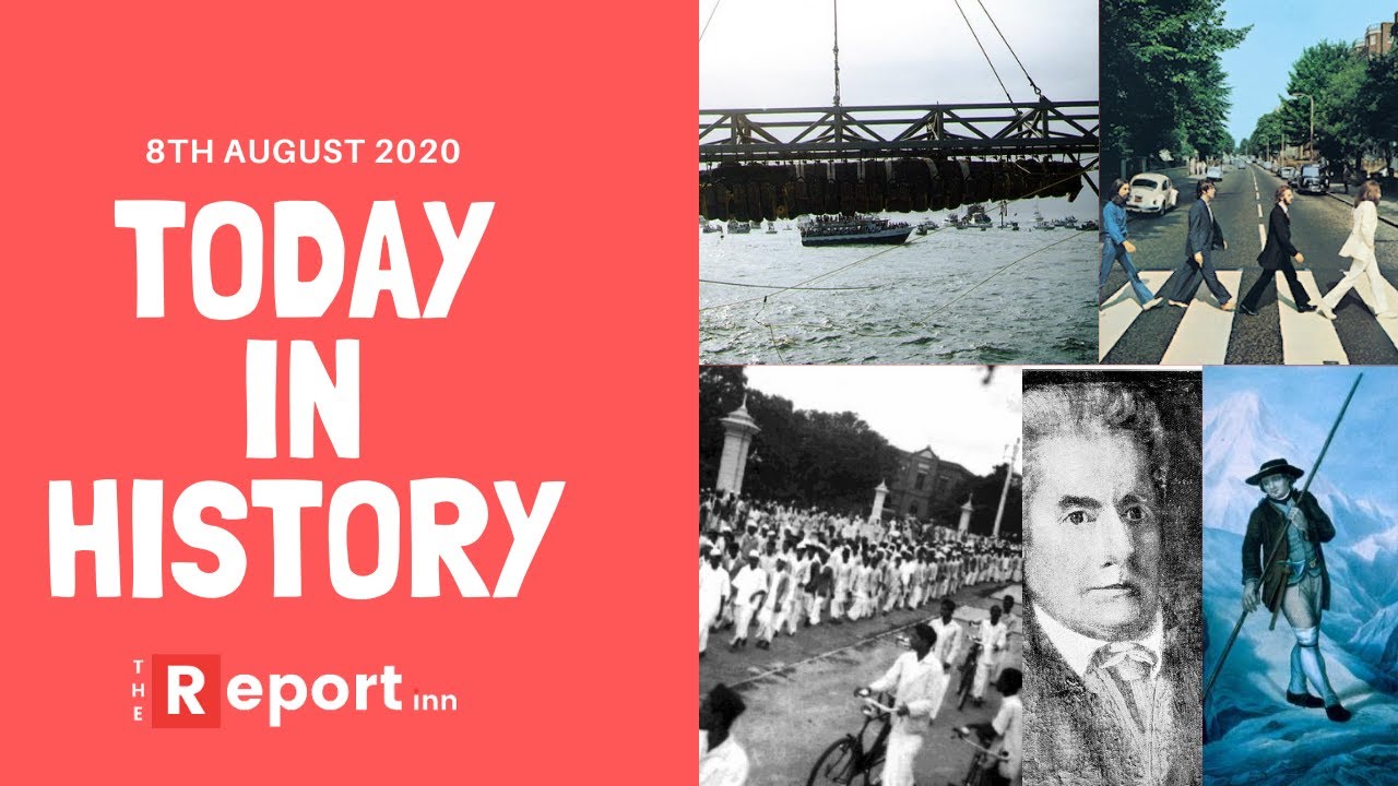 Today In History On This Day August 8th The Report Inn Youtube