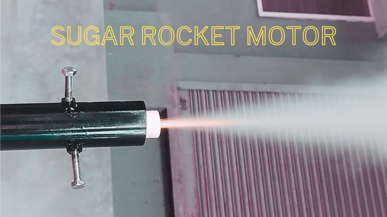 Sugar Rocket Motor Thrust Test Youtube