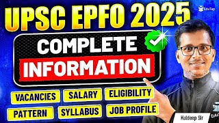 Upsc Epfo 2025 Notification Complete Information What Is Upsc Epfo Apfc ...