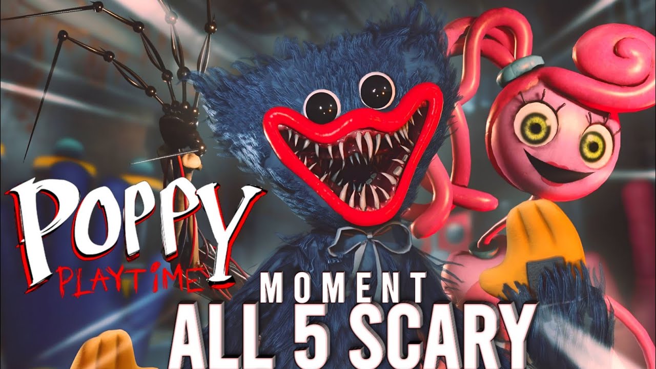 Poppy Playtime All 5 Scary Moments Poppy Playtime Chapter 2 Youtube