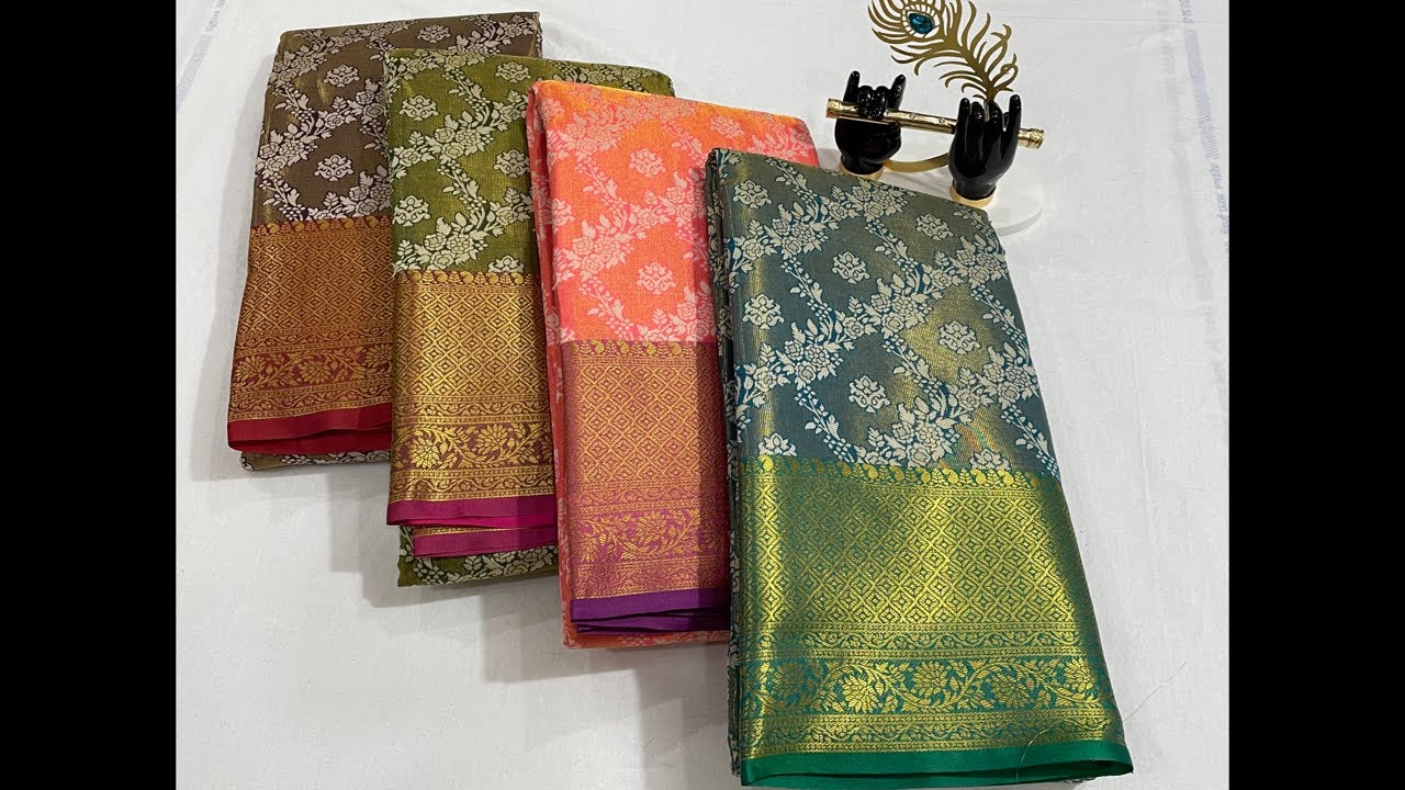 Live 5 Kanjivaram Silk Sarees Ll Whatsapp 7396535362 To Order Youtube