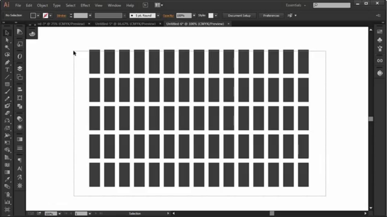 How To Split Object Into Grid Using Adobe Illustrator Youtube