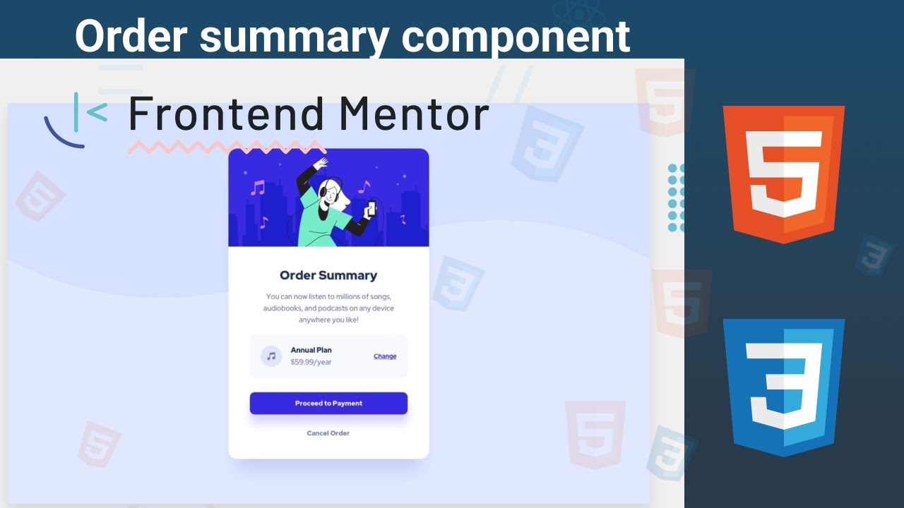 Order Summary Component Html Css Desafг O Frontend Mentorрџљђ Youtube