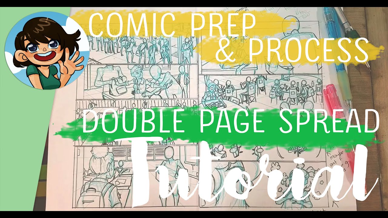 Drawing A Double Page Spread Comic Prep And Process Youtube