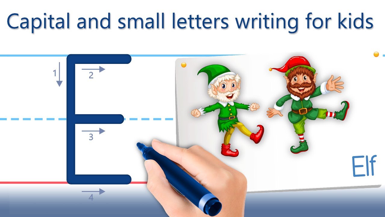 How To Write Letter E English Capital And Small Letters For Kids