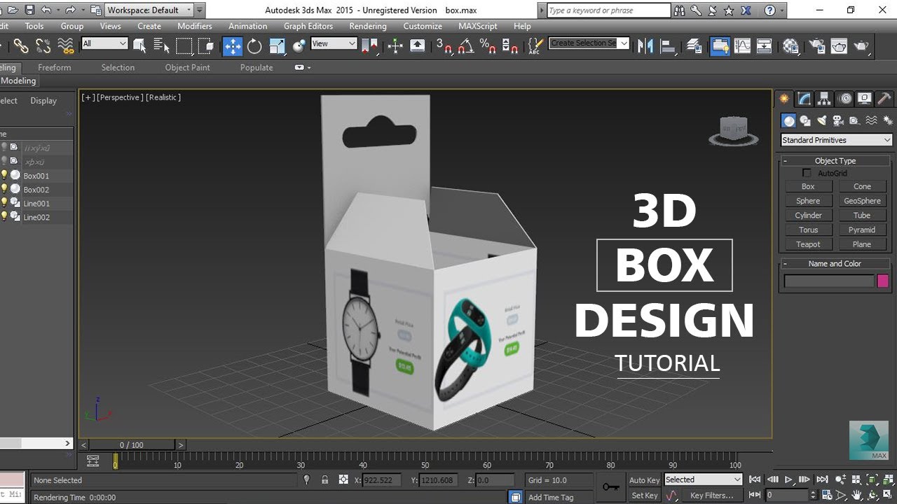 How To Create 3d Box Design Ii 3ds Max Tutorial Ii By Design Crowd