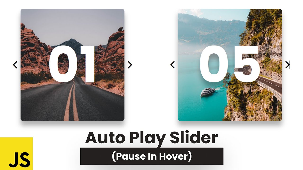 Autoplay Slider Pause On Hover In Pure Javascript In Bangla