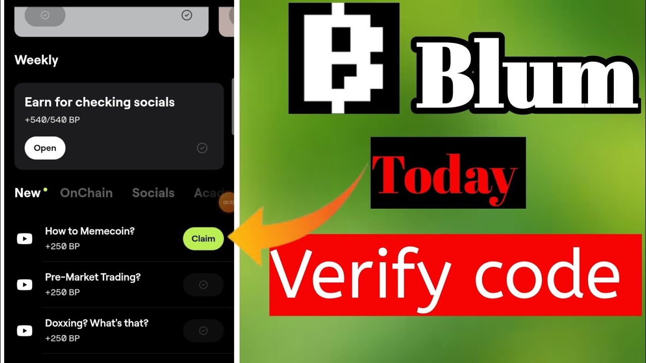 Blum 6 October Today Verify Code Youtube