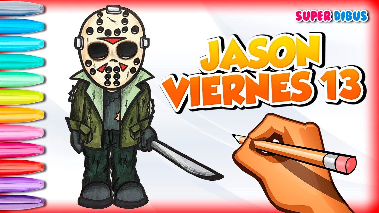 Como Dibujar A Jason Voorhees De La Pelicula Viernes 13 Facil Youtube