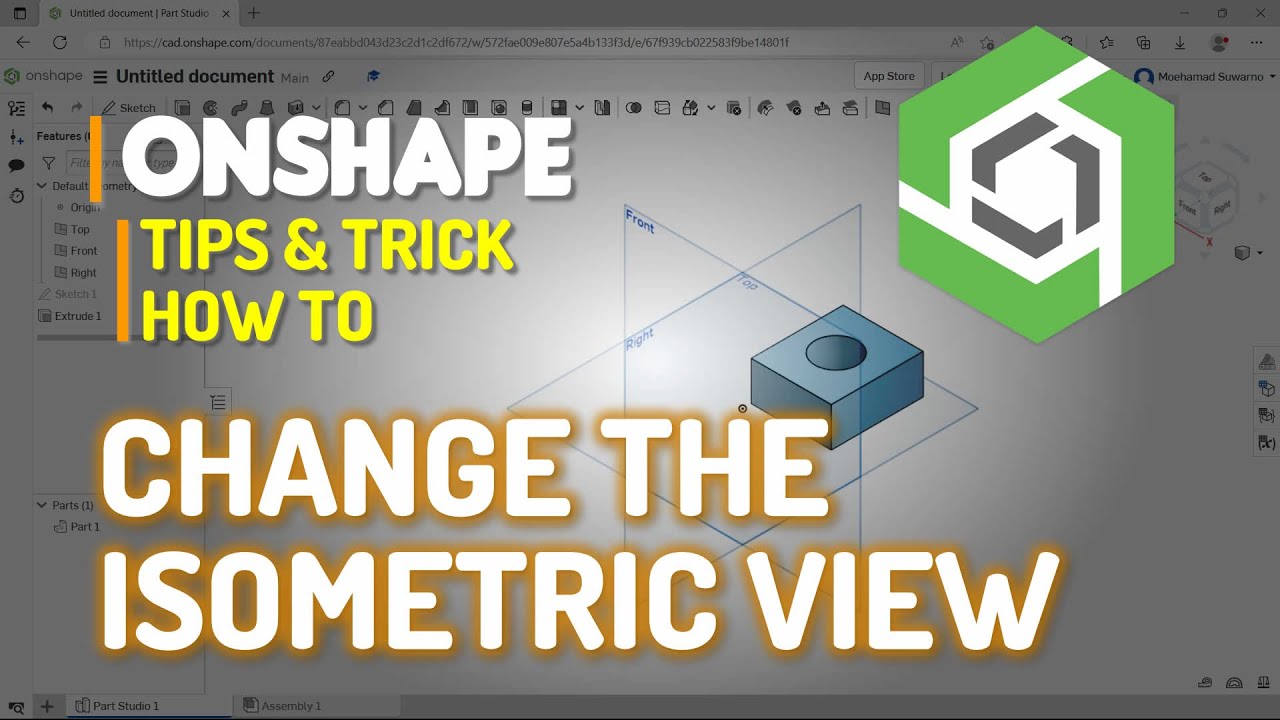 Onshape How To Change The Isometric View Youtube