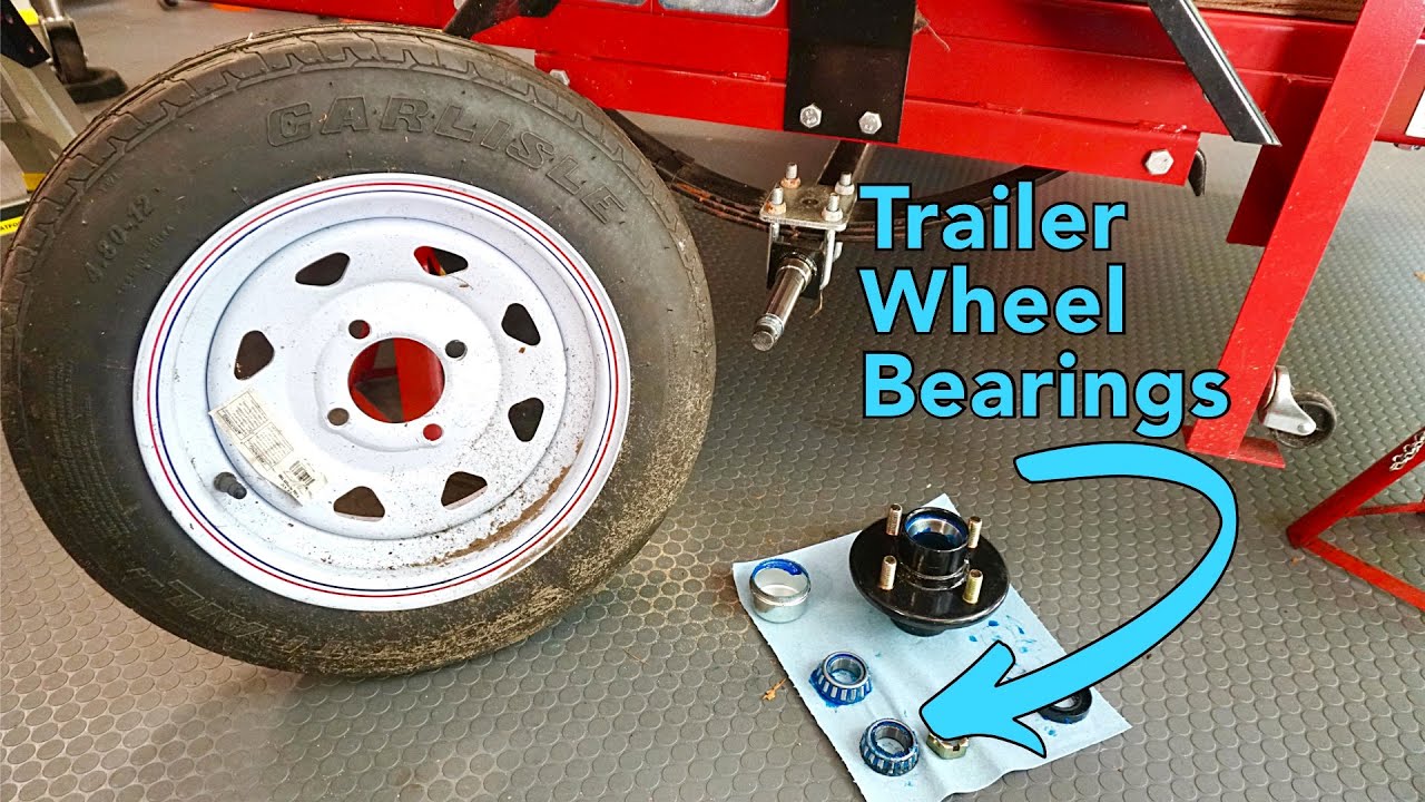 How To Repack Wheel Bearings On Harbor Freight Utility Trailer Youtube