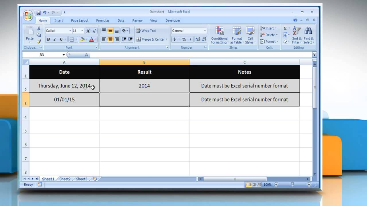How To Use Year Function In Excel Tutorial Youtube