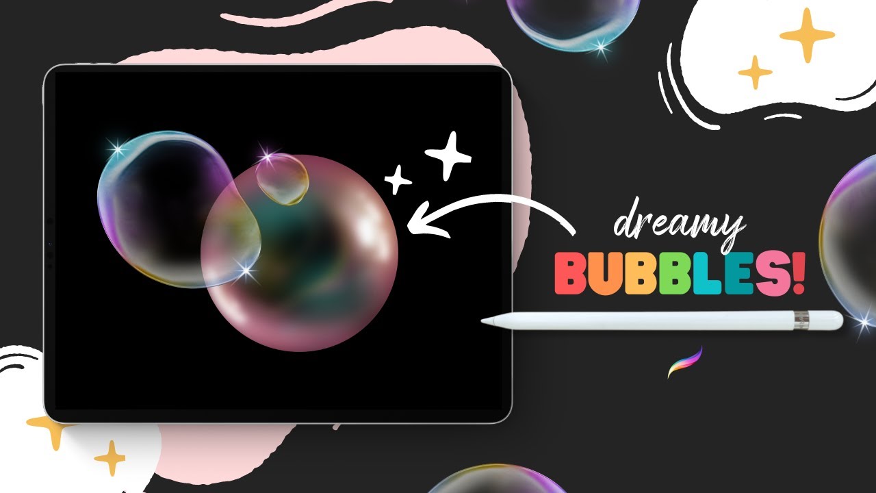 рџ Easy Bubble Tutorial In Procreate рџ Free Brushes Color Palette