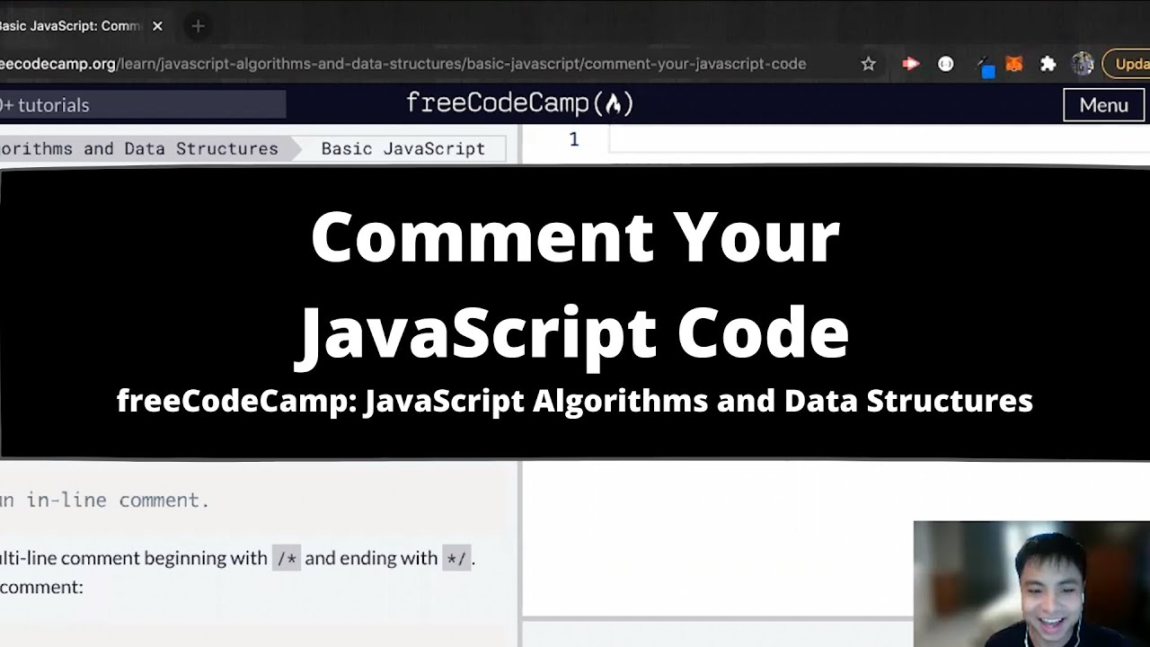Comment Your Javascript Code Basic Javascript Freecodecamp Tutorial