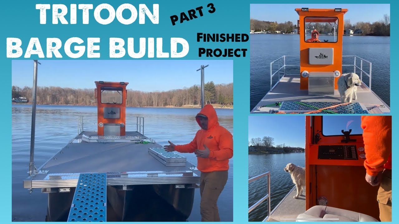 Pontoon Work Barge Build Part 3 Finished Project Youtube
