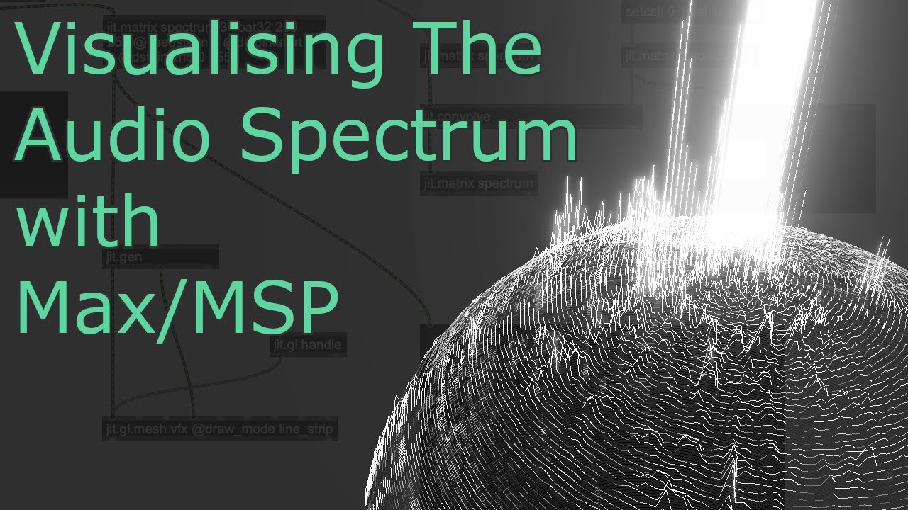 Visualising The Audio Spectrum In 3d Max Msp Tutorial Youtube