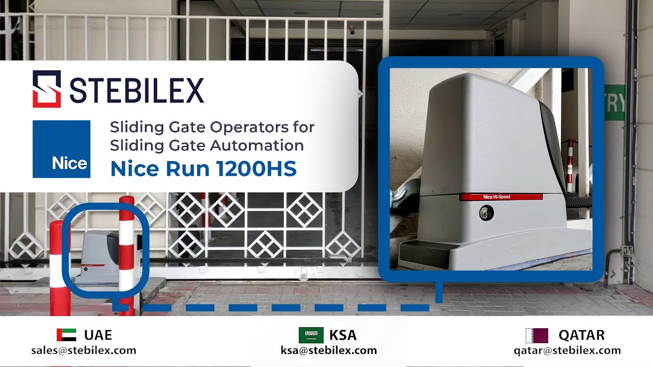 Nice 1200 Hs Sliding Gate Automation Stebilex Systems Youtube