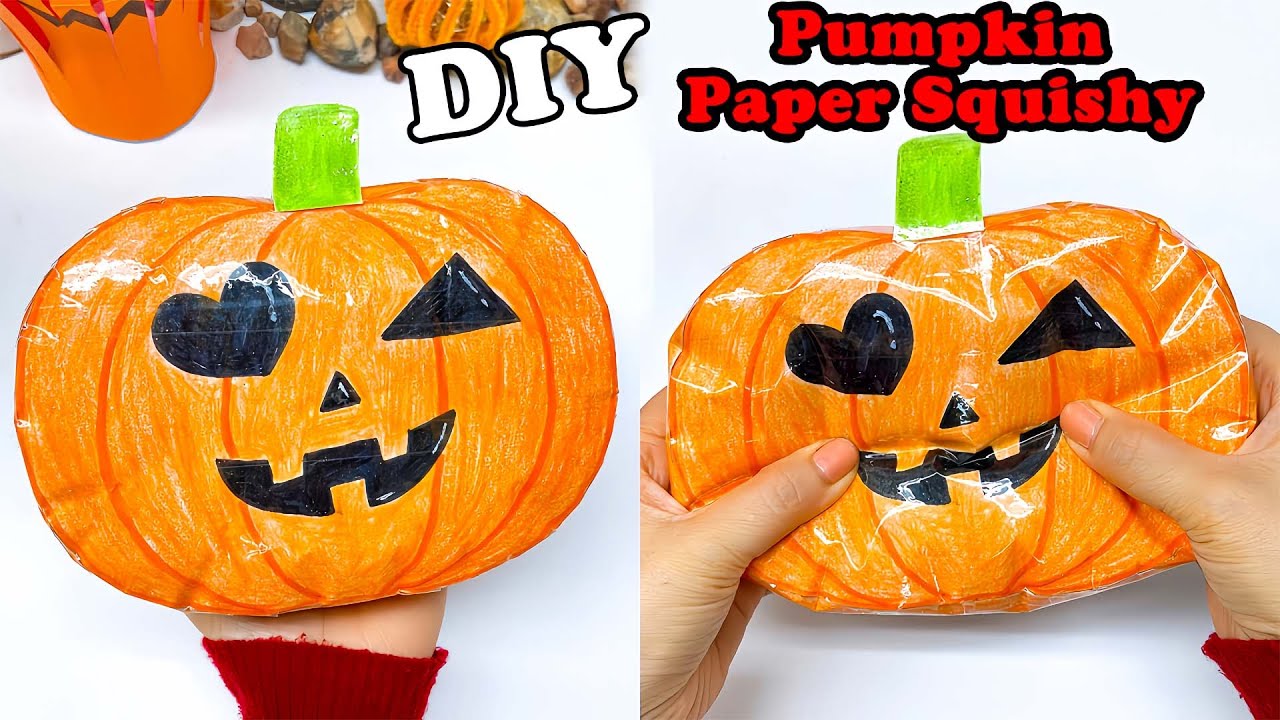 How To Make Halloween Paper Pumpkin Squishy Easy Alloween Paper