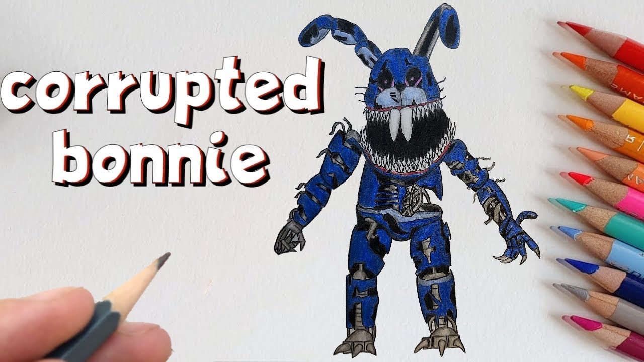 How To Draw Corrupted Bonnie Fnaf Ar Youtube
