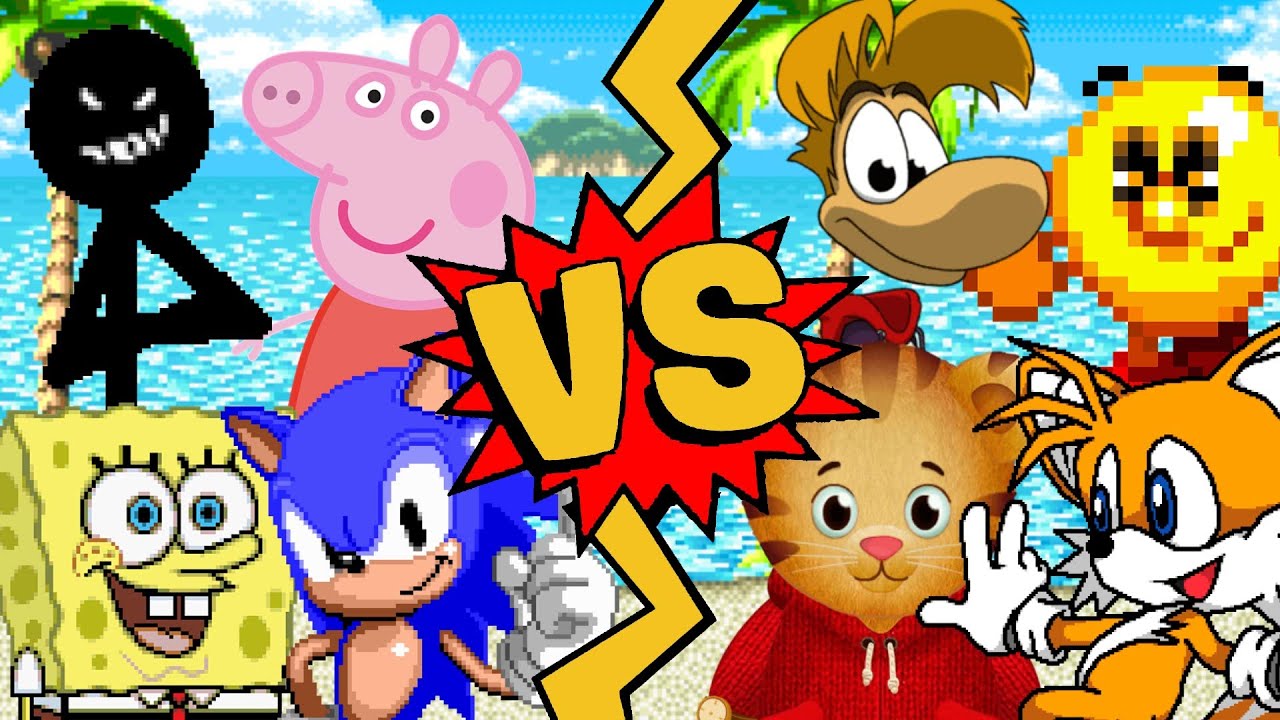 M U G E N Battles Marshall Peppa Pig Sonic Spongebob Vs Daniel Tiger