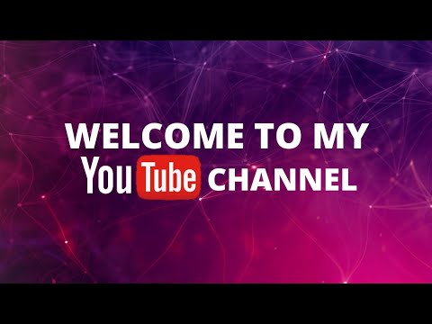 Welcome All To My Youtube Channel My New Logo Banner Image Intro