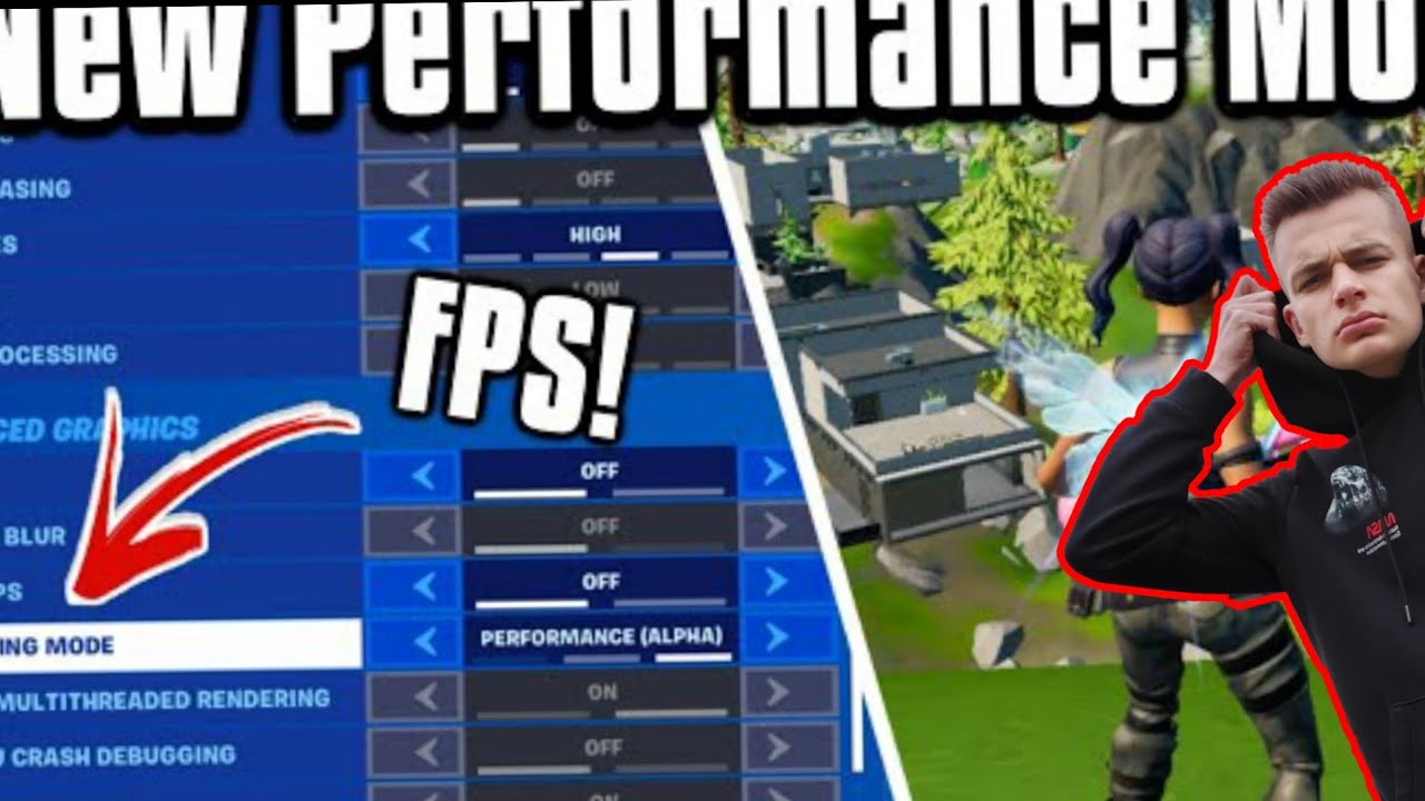 Fortnite Performance Mode Tutorial Több Fps Youtube